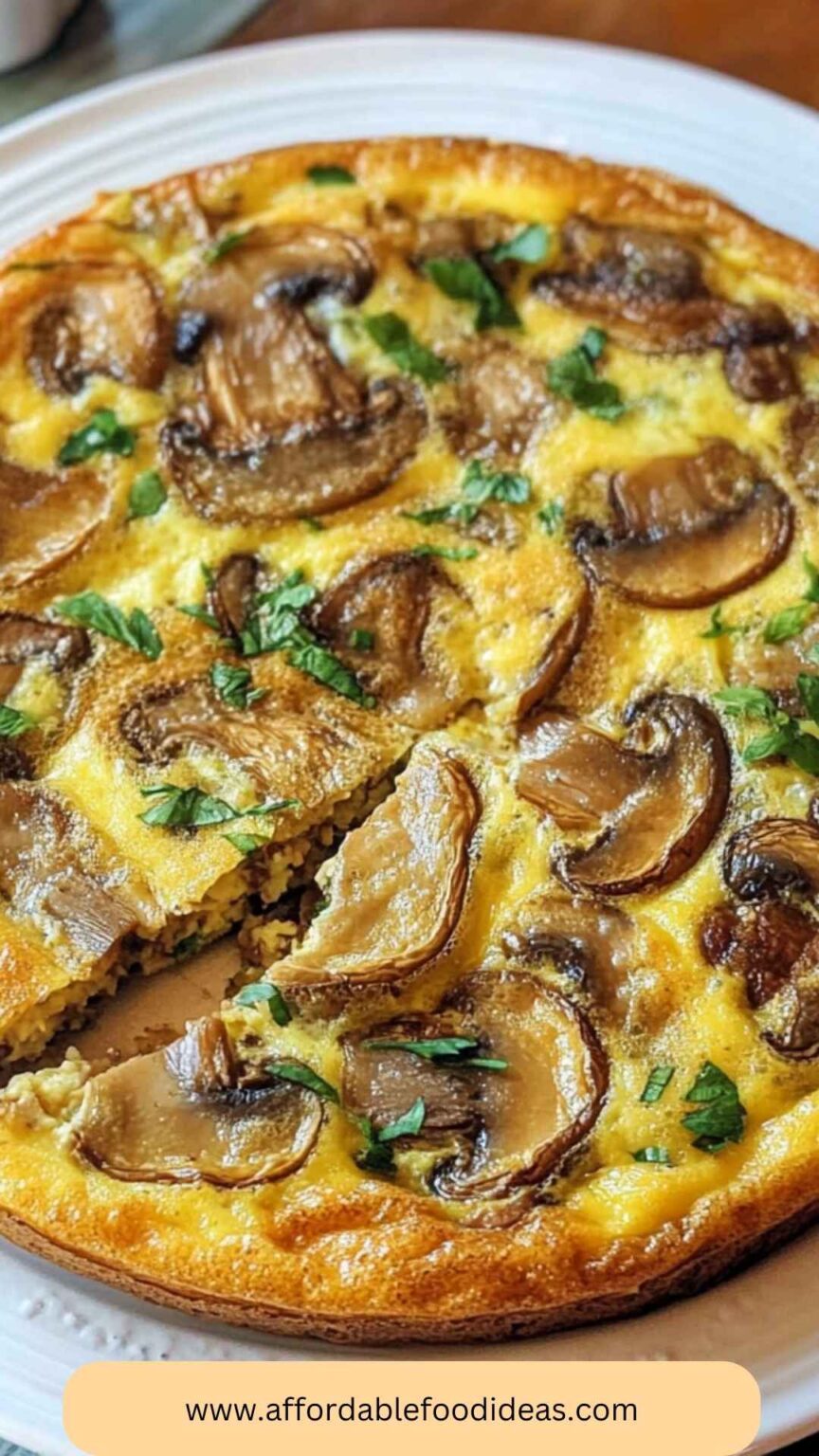 Mushroom Frittata Recipe - Affordable Food Ideas