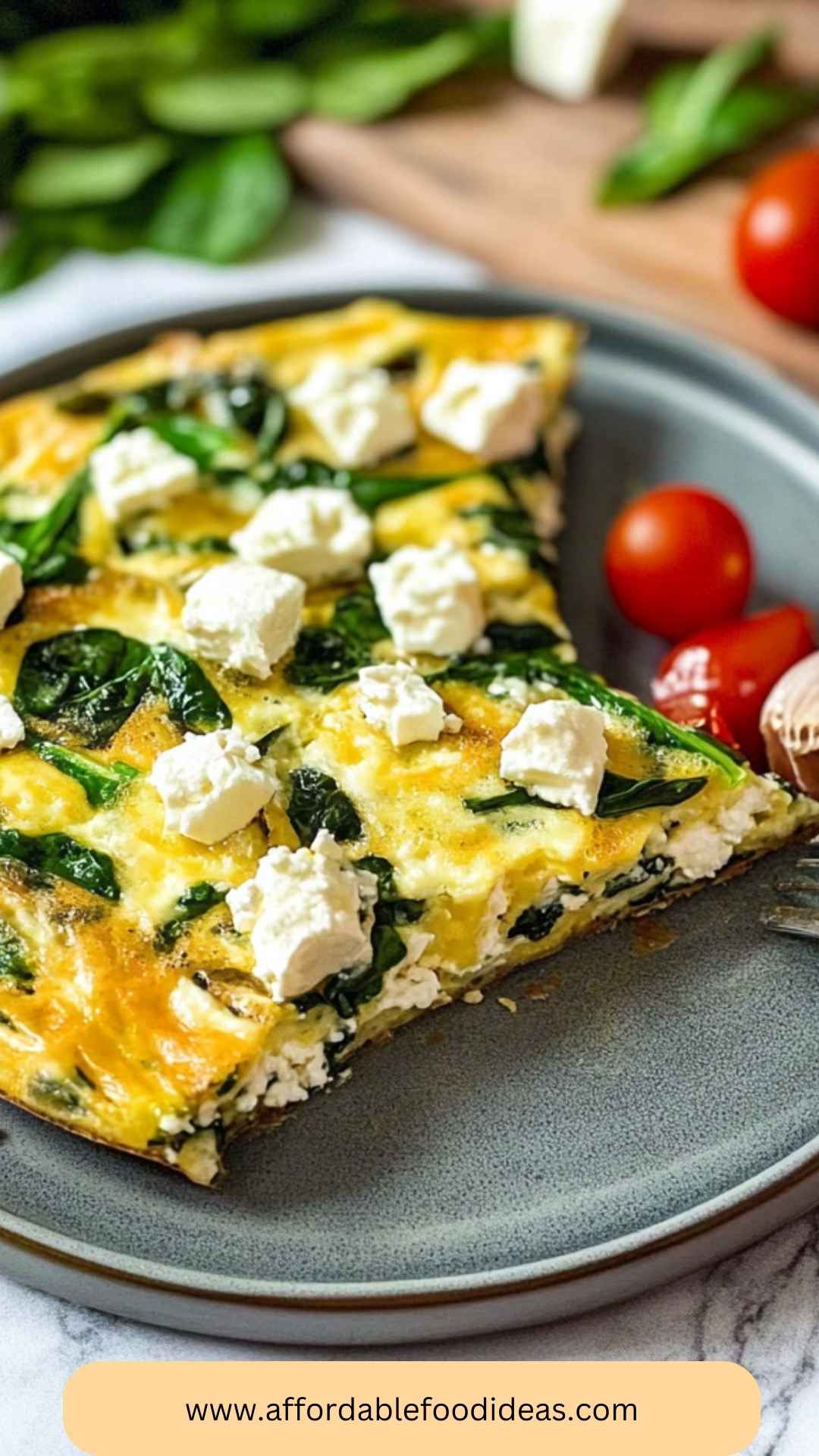 Feta And Spinach Frittata Recipe - Affordable Food Ideas