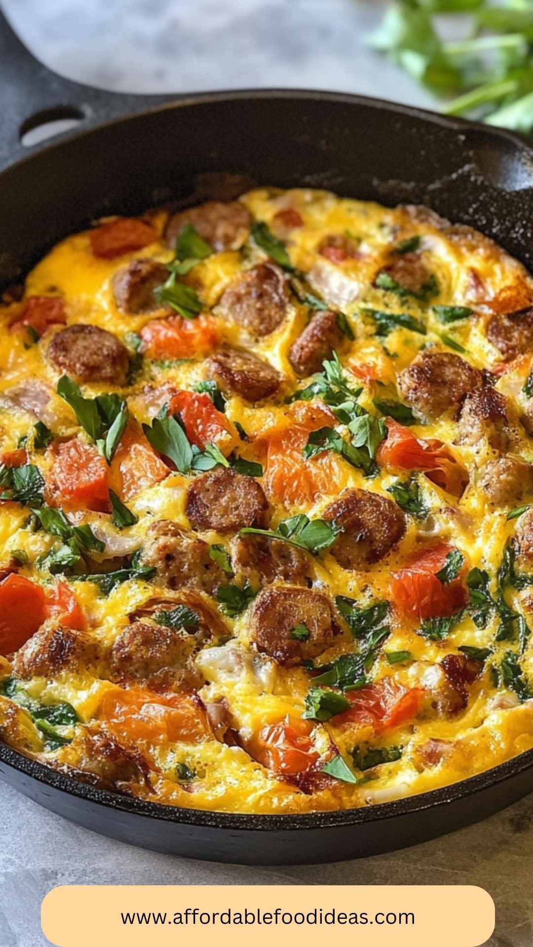 Sausage Frittata Recipe - Affordable Food Ideas