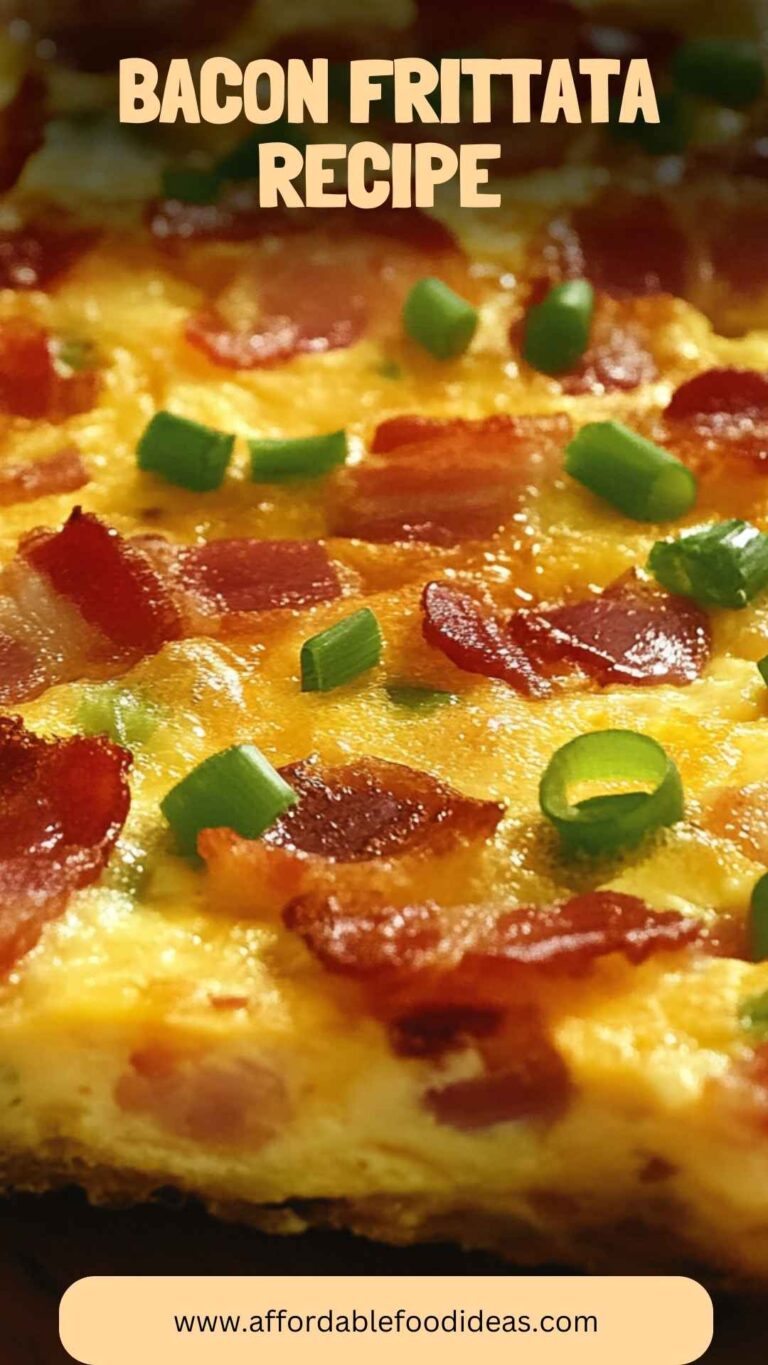 Bacon Frittata Recipe - Affordable Food Ideas