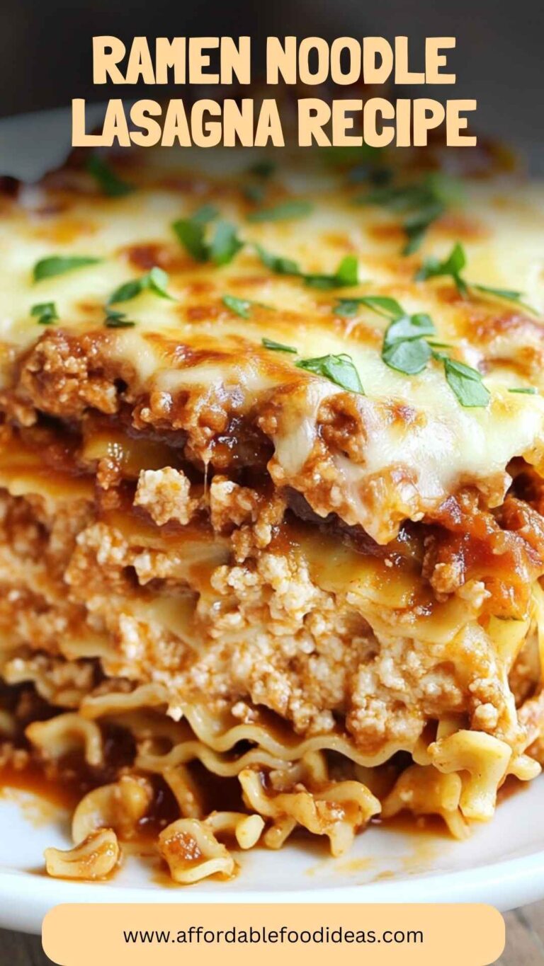 Ramen Noodle Lasagna Recipe - Affordable Food Ideas
