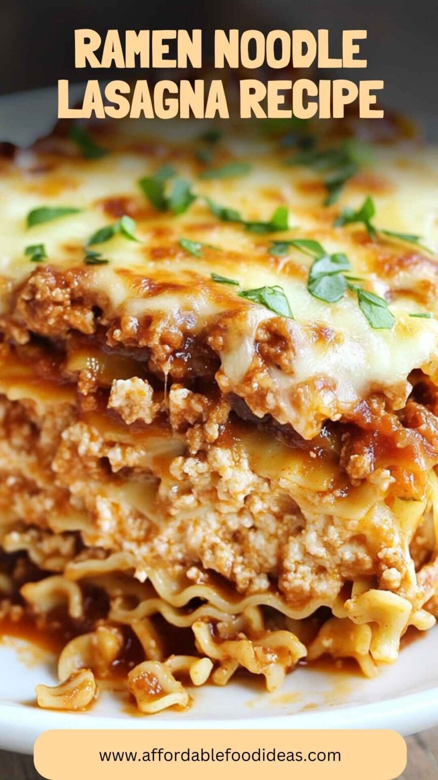 Ramen Noodle Lasagna Recipe - Affordable Food Ideas