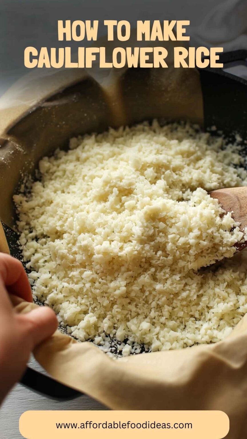 How To Make Cauliflower Rice - Affordable Food Ideas