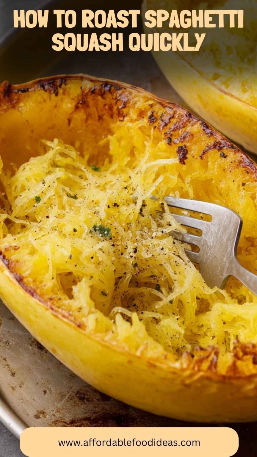 How To Roast Spaghetti Squash Quickly - Affordable Food Ideas