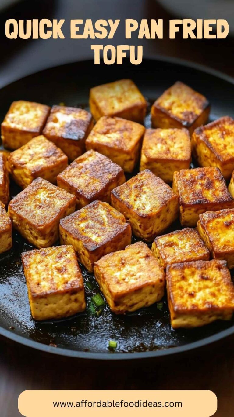 Quick Easy Pan Fried Tofu - Affordable Food Ideas