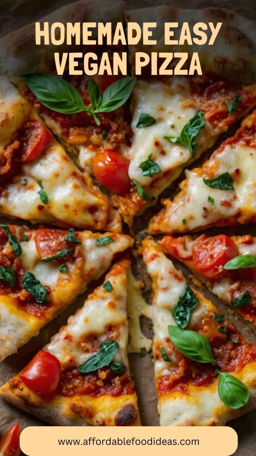 Homemade Easy Vegan Pizza - Affordable Food Ideas