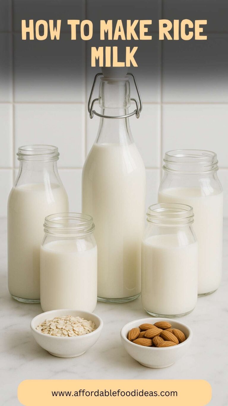 How To Make Rice Milk - Affordable Food Ideas