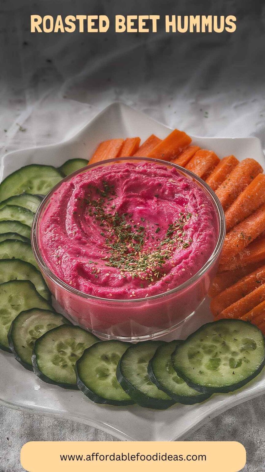 Roasted Beet Hummus - Affordable Food Ideas